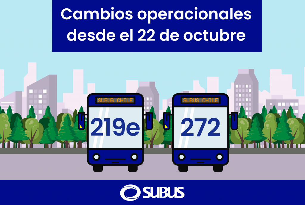 Cambios operacionales desde el 22 de octubre – SUBUS Chile S.A.